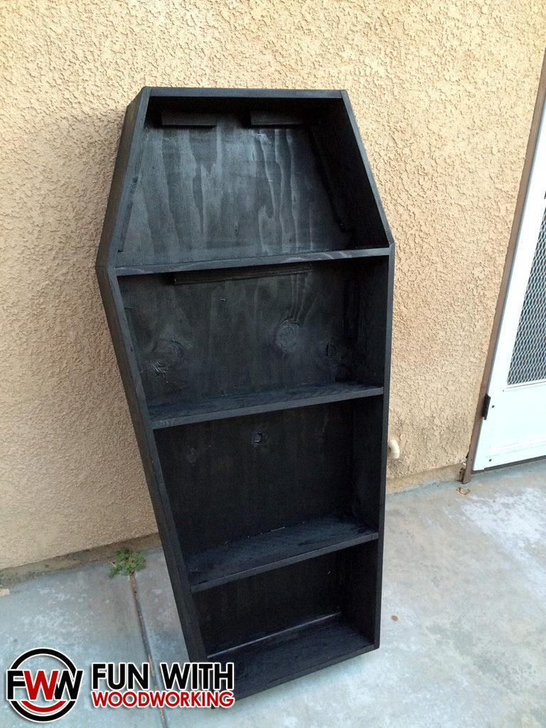 Coffin Shaped Shelf unit – Digital Plans – FUN WITH WOODWORKING