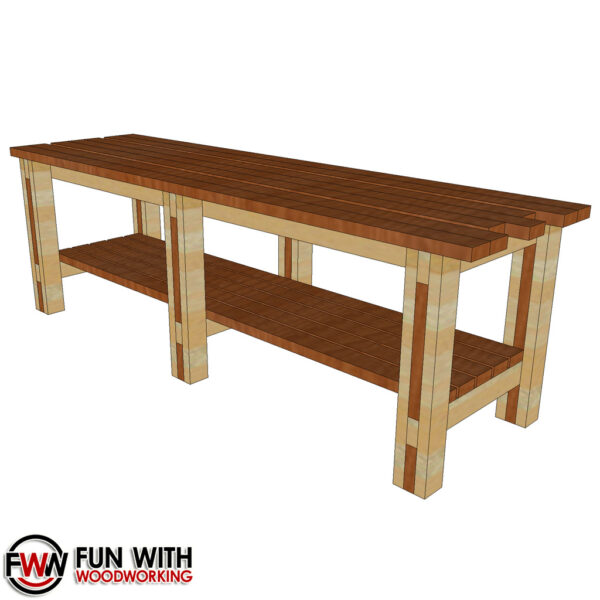 Simple & Strong 8ft 2×4 WorkBench – Digital Plans – FUN WITH WOODWORKING