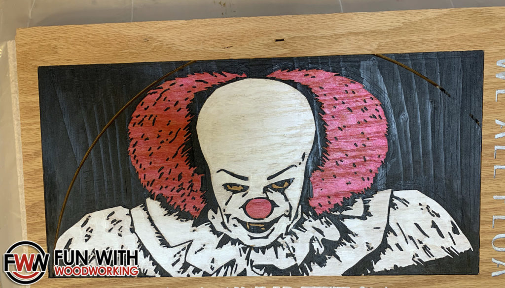 Project – Pennywise / IT movie inspired wall art – FUN WITH WOODWORKING