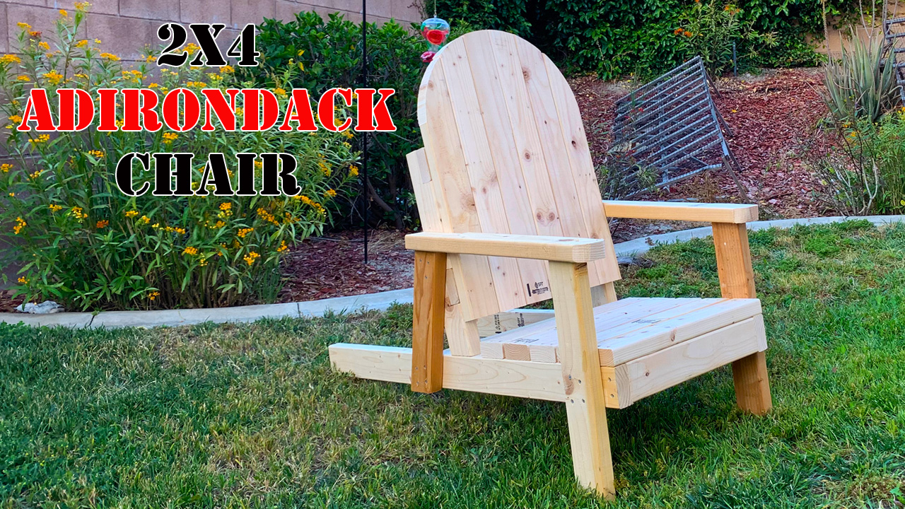 Building an Adirondack chair out of 8 – 2×4’s – FUN WITH WOODWORKING