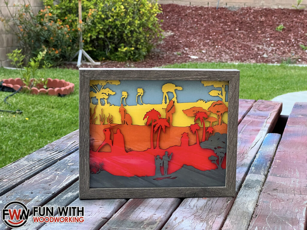 STAR WARS Inspired Shadow Box digital design files – FUN WITH WOODWORKING